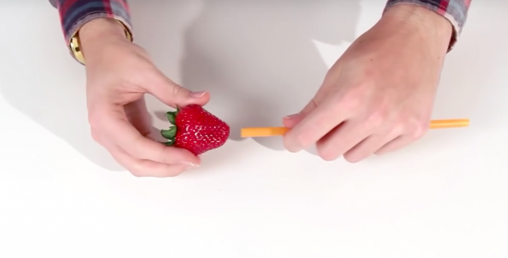I Have Never Seen Anyone Stick a Straw Into A Strawberry Before But I ...
