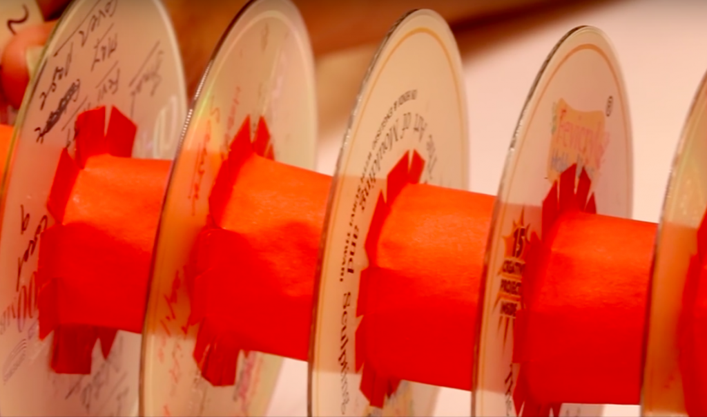 She Makes A "Tower" Of Upcycled CD's But The Next Step Is Where It Gets ...