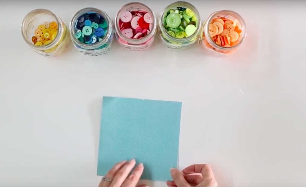 She Uses One Small Piece Of Square Paper And A Button To Make An ...